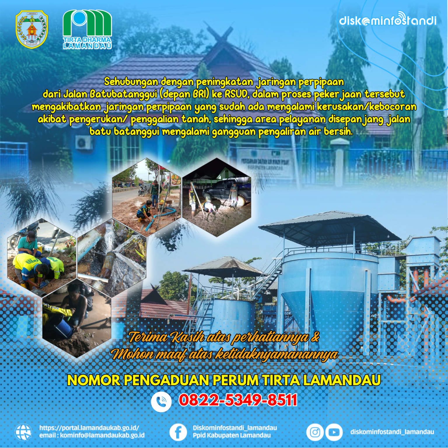 Nomor Pengaduan Masyarakat PDAM – LAMAN TOMPU